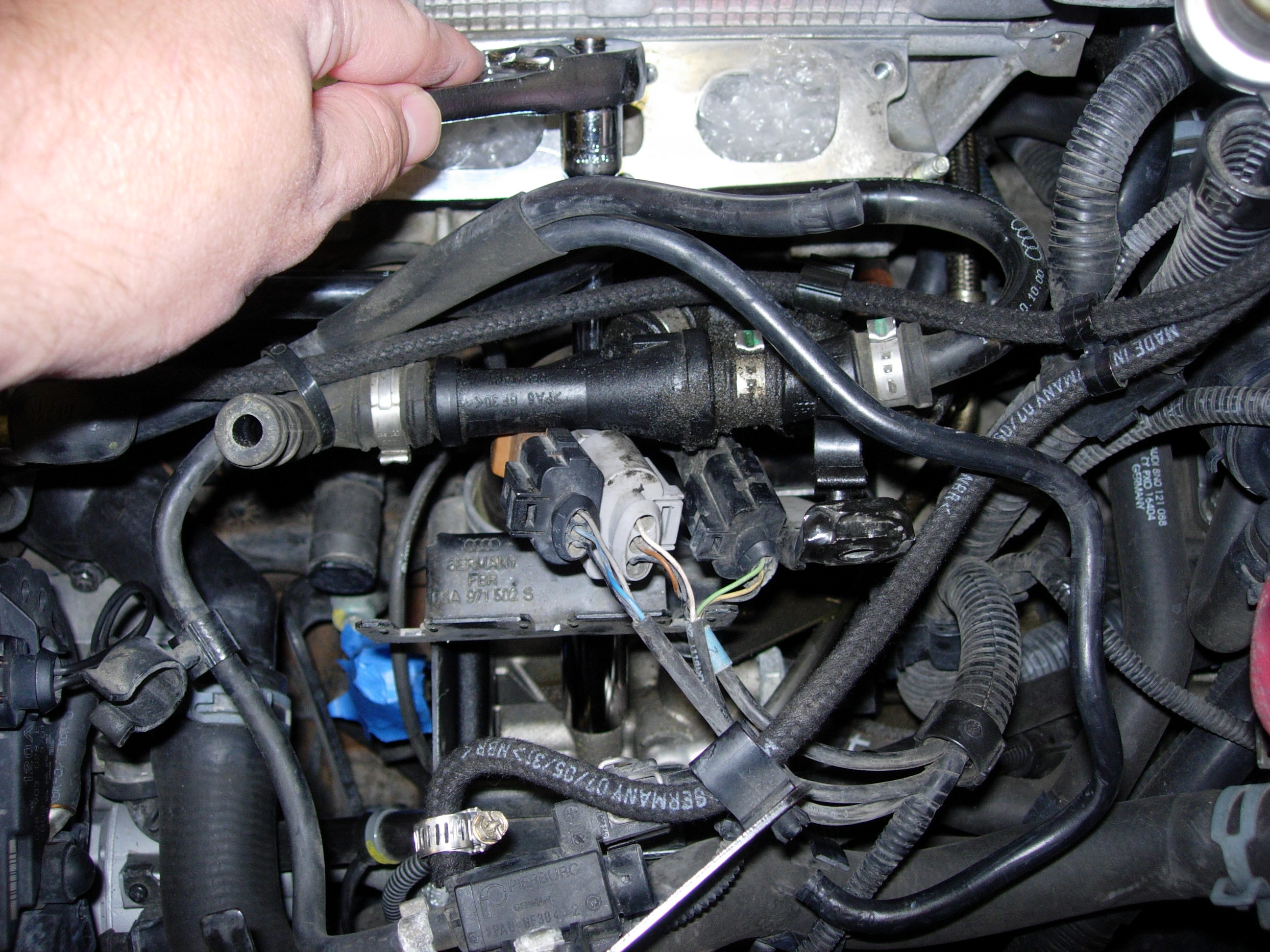 Photo: Install the sender. | Oil Temp Sender/Gauge album | MarTT ...